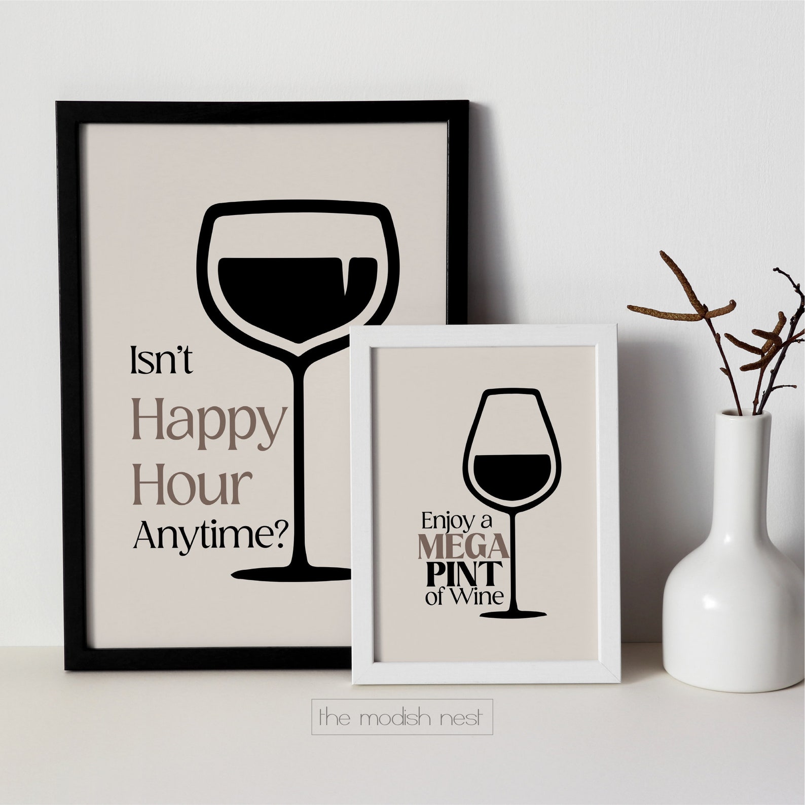 Bar Cart Art Set Printable Art Set of 2 for Bar Cart Mega - Etsy