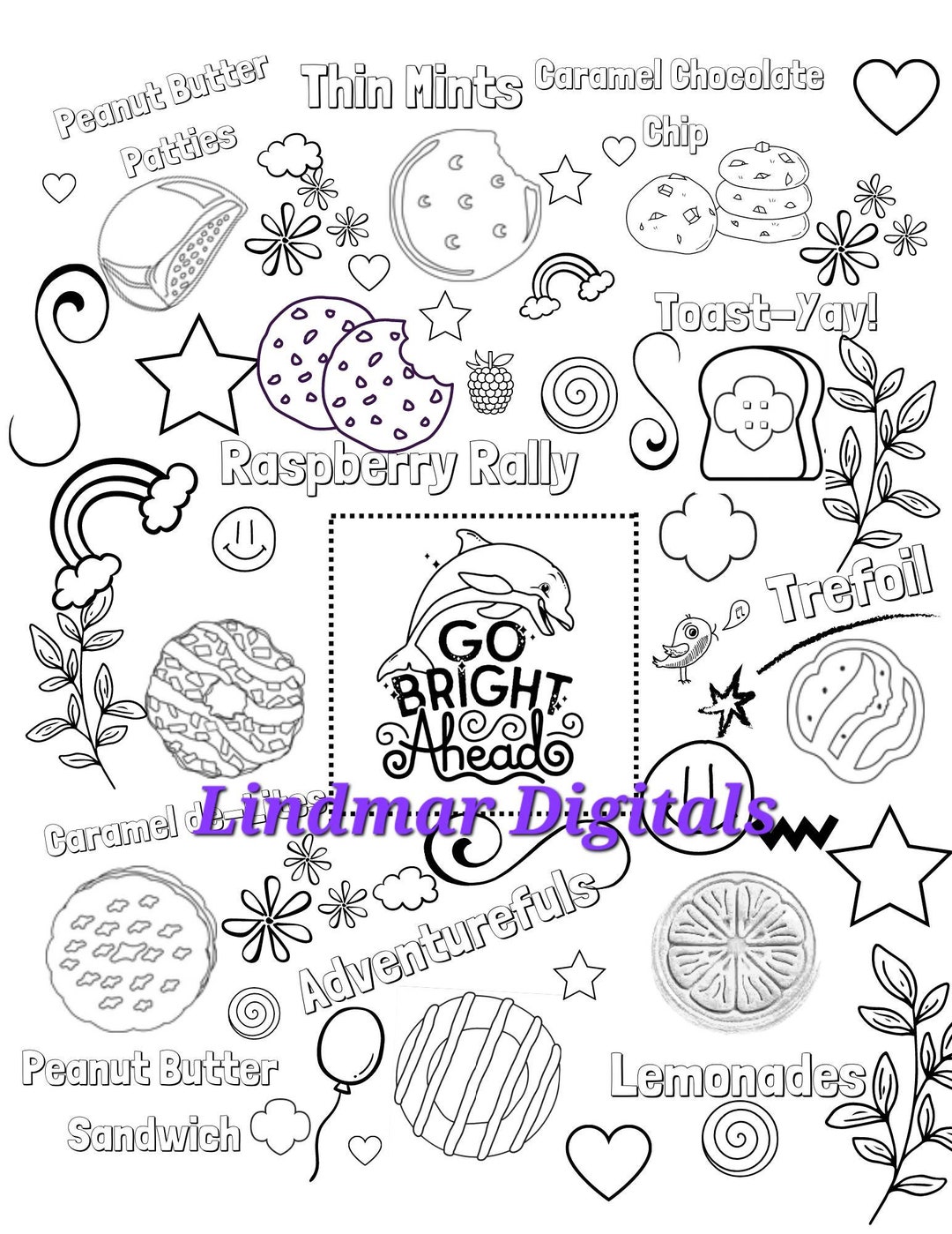 Girl Scout Cookie Fun Worksheets- ABC Bakers 2023 W/raspberry Rally - Etsy