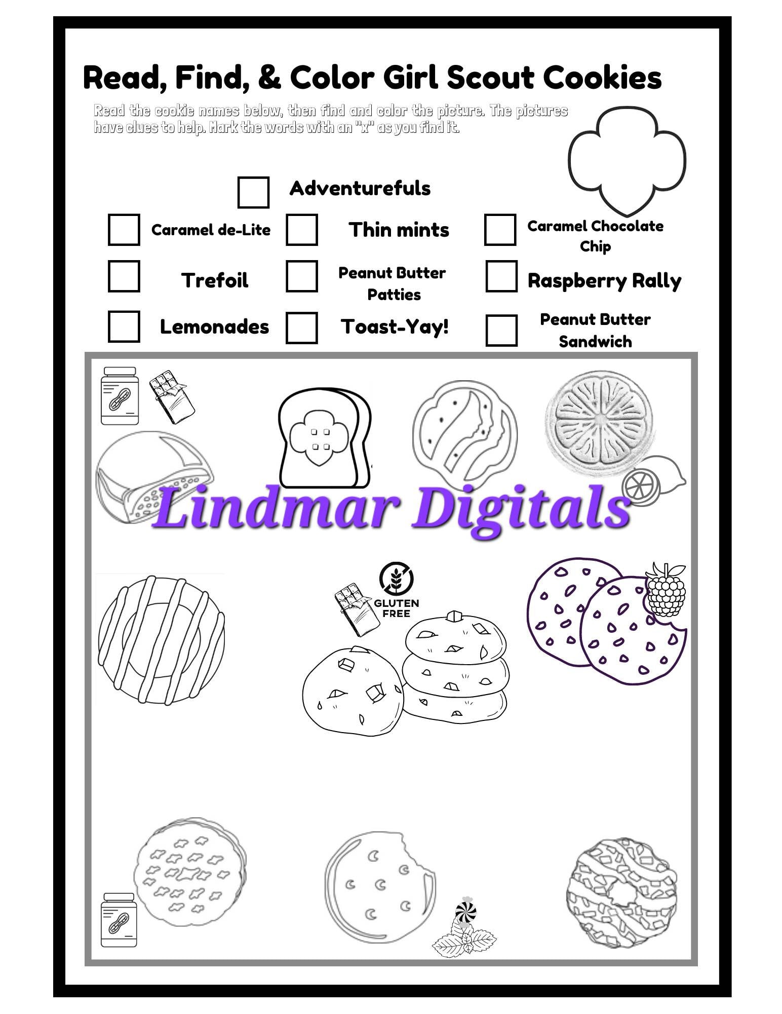 Girl Scout Cookie Fun Worksheets- ABC Bakers 2023 W/raspberry Rally - Etsy