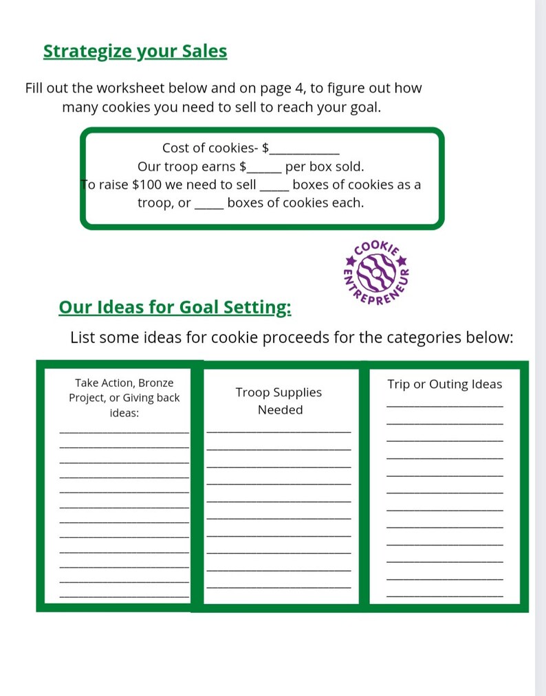 2023 Girl Scout Juniors Cookie Meeting/ Badge Requirements. Girl Scout ...