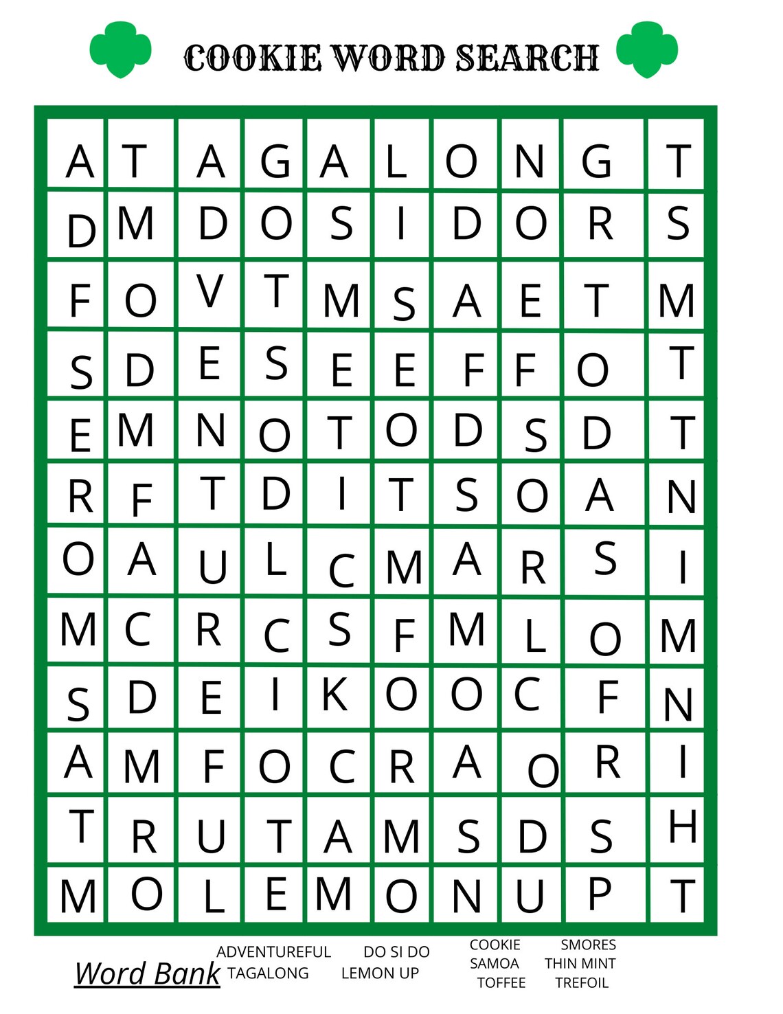 Girl Scout Cookie Fun Worksheets. Little Brownie Bakers (without ...