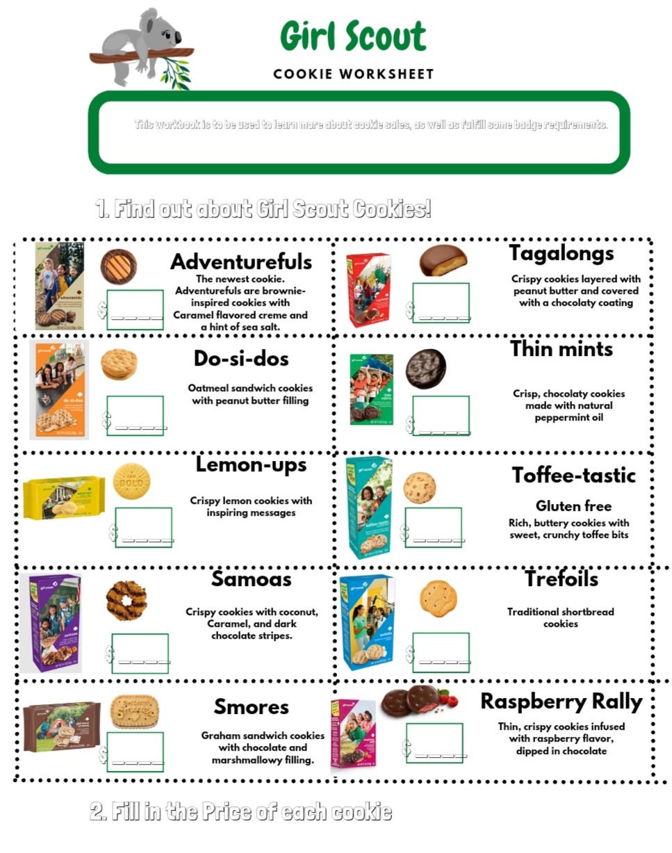 Girl Scouts, Let's Learn and Plan Cookie Season Packet- 2023 With New ...