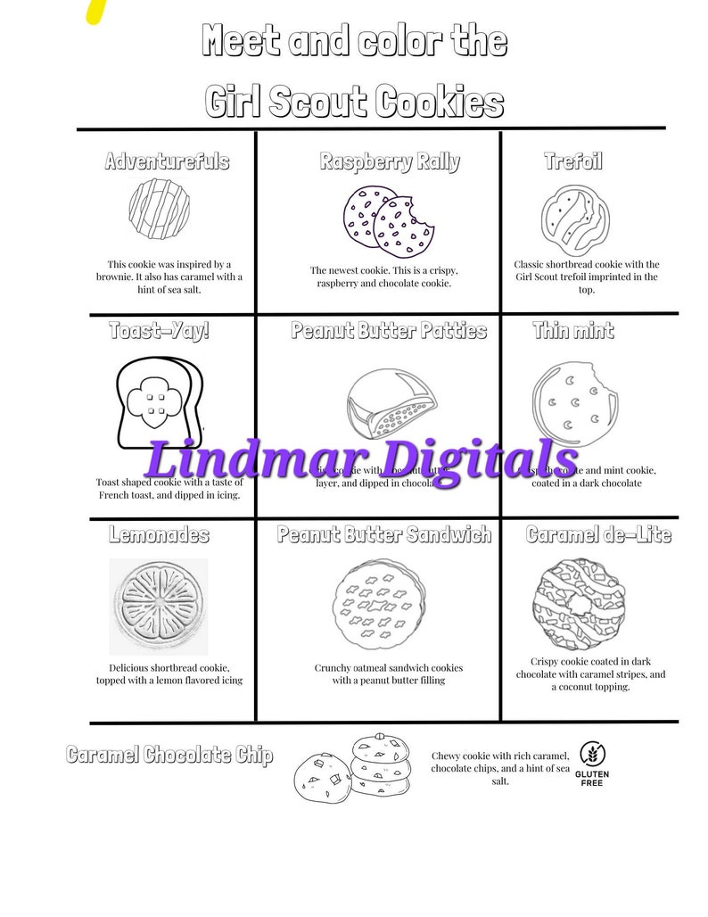 Girl Scout Cookie Fun Worksheets- ABC Bakers 2023 W/raspberry Rally - Etsy