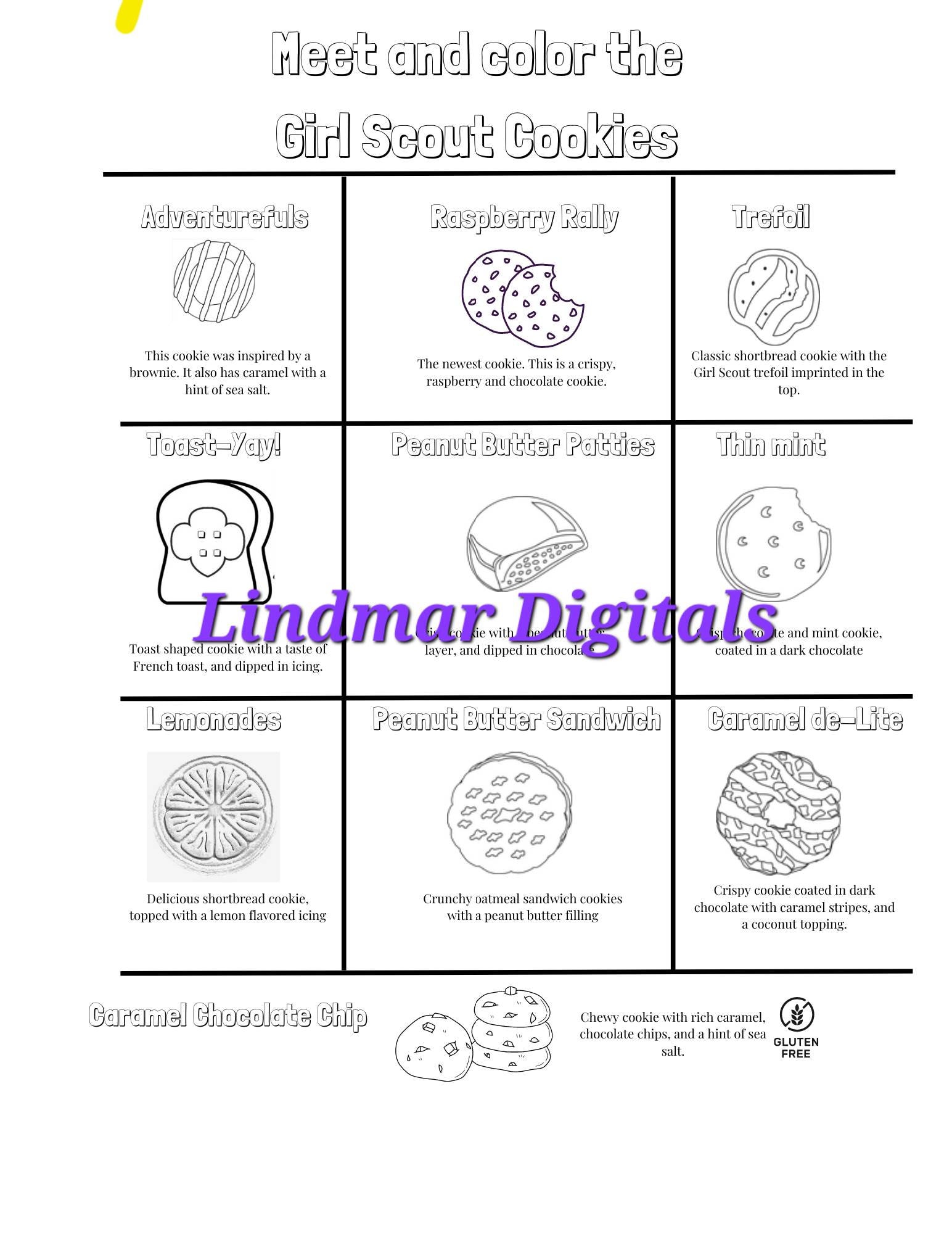 Girl Scout Cookie Fun Worksheets- ABC Bakers 2023 W/raspberry Rally - Etsy