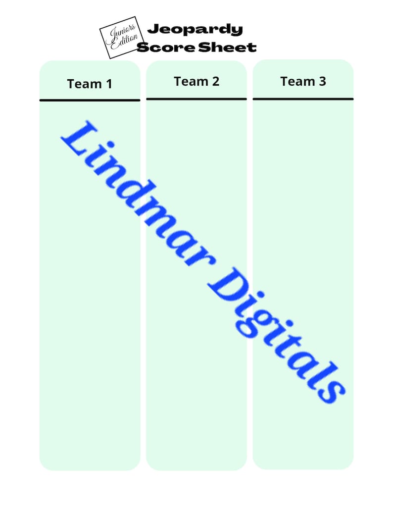 Girl Scout Jeopardy- 3 Games of Questions and Answers With Scoring ...