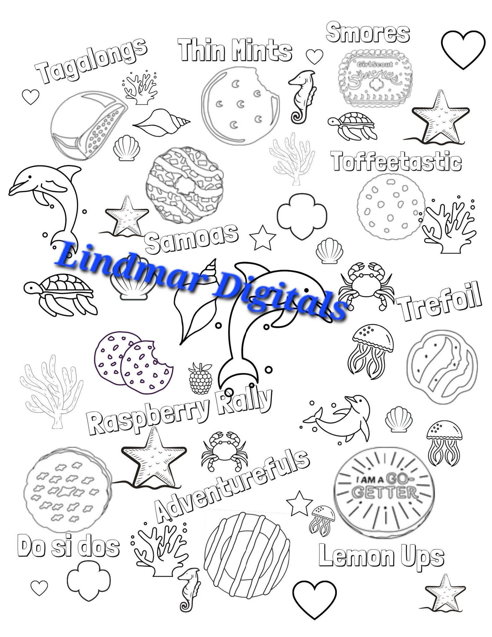 Girl Scout Cookie Fun Worksheets. 2023 With Raspberry Rally. Little ...