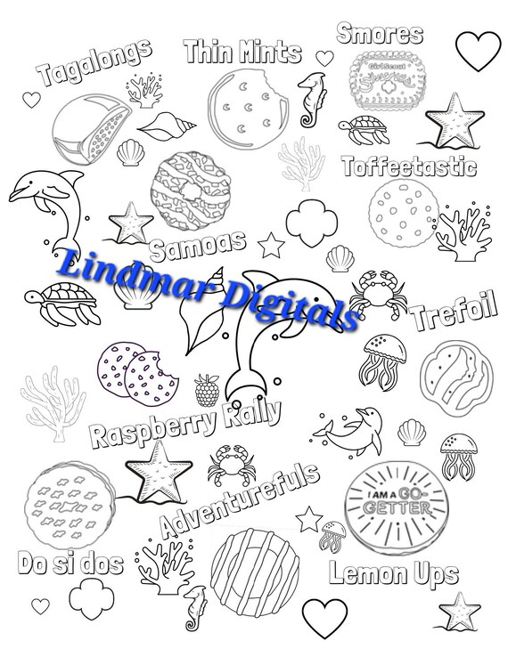 Hojas Para Colorear De Galletas De Las Girl Scouts