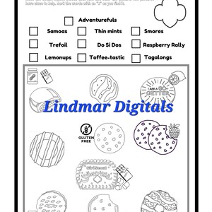 Girl Scout Cookie Fun Worksheets. 2023 With Raspberry Rally. Little ...