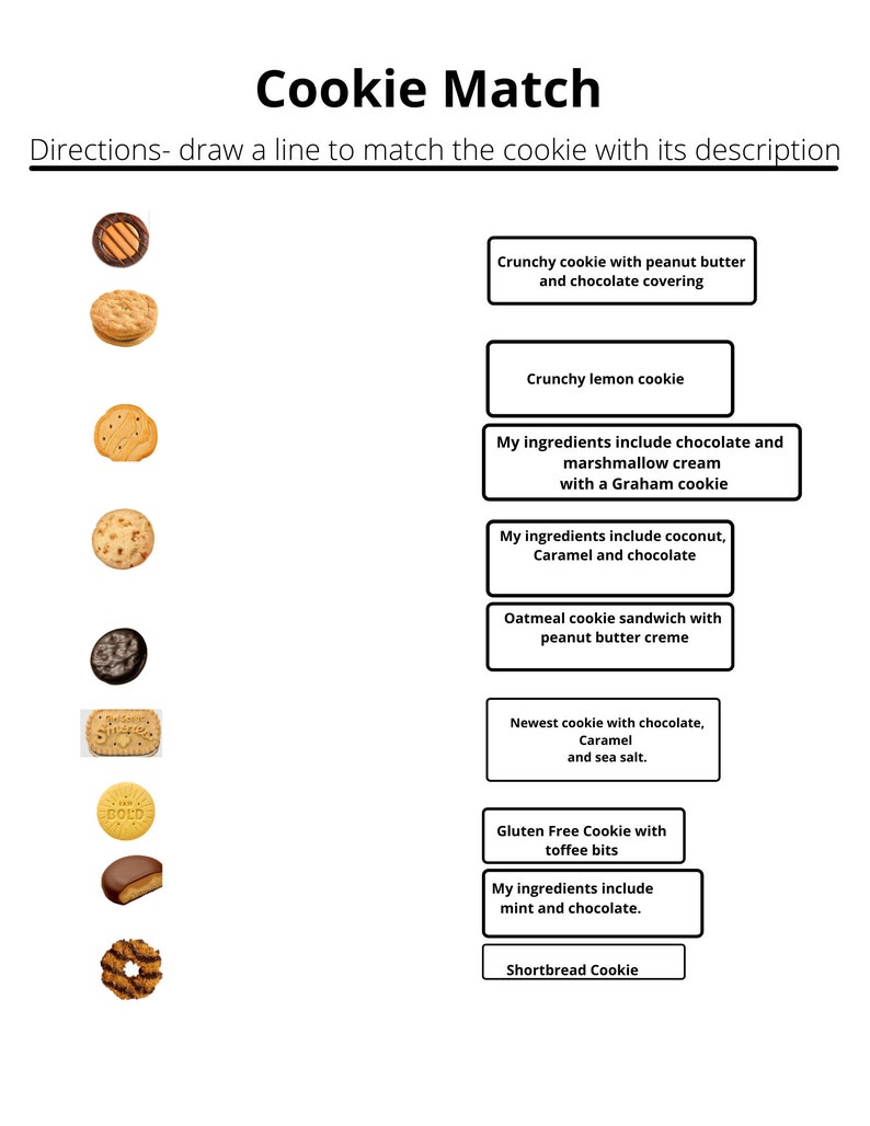 Girl Scout Cookie Fun Worksheets. Little Brownie Bakers (without ...