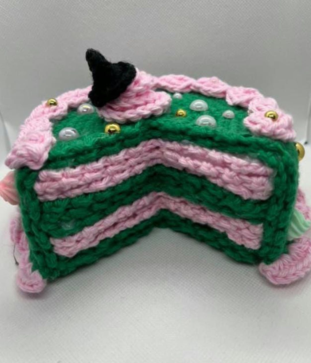 Beautiful Crochet Wicked Inspired Cake * Lovely Decor , Pin Cushion ...