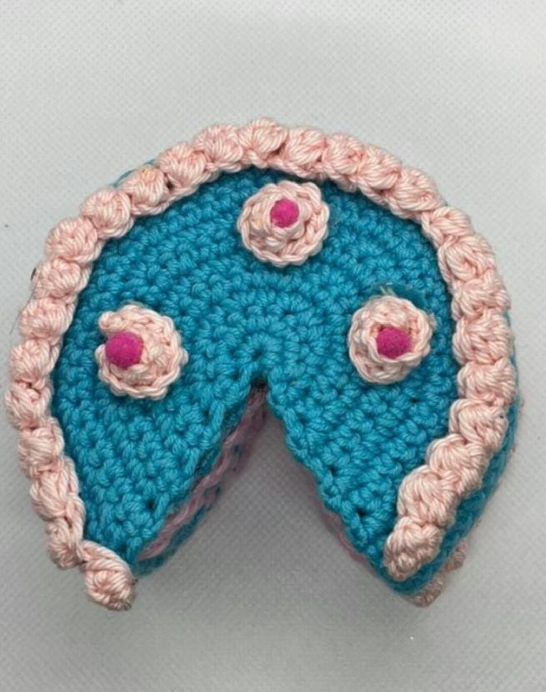 Beautiful Crochet Blue Raspberry Cake * Lovely Decor , Pin Cushion , or ...