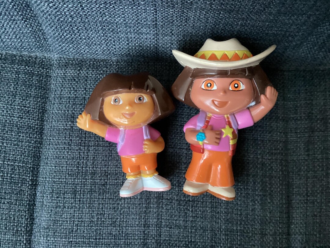 Retired Pair of Dora the Explorer Play Figures or Cake Toppers, Viacom ...