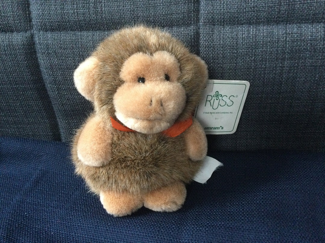 Vintage Russ Palm Pets 5 Inch Plush Brown Mookie Monkey With Tags - Etsy