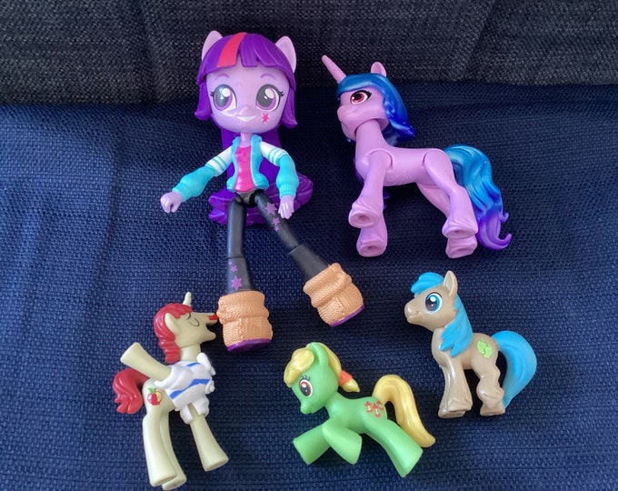 My Little Pony MLP 5 “ Posable Purple Equestrian Doll With Mix and ...