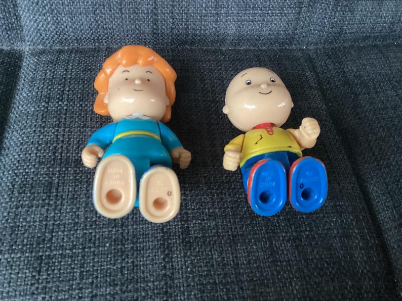 Vintage Adorable Pair of Small Classic Caillou Posable Mini 3 Inch ...