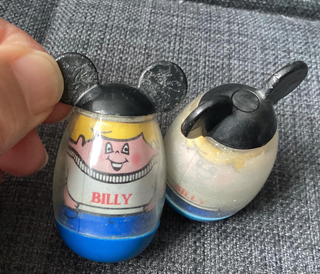 Vintage 1970s Weeble Mickey Mouse Ears Billy, Plus Bonus TLC Version - Etsy