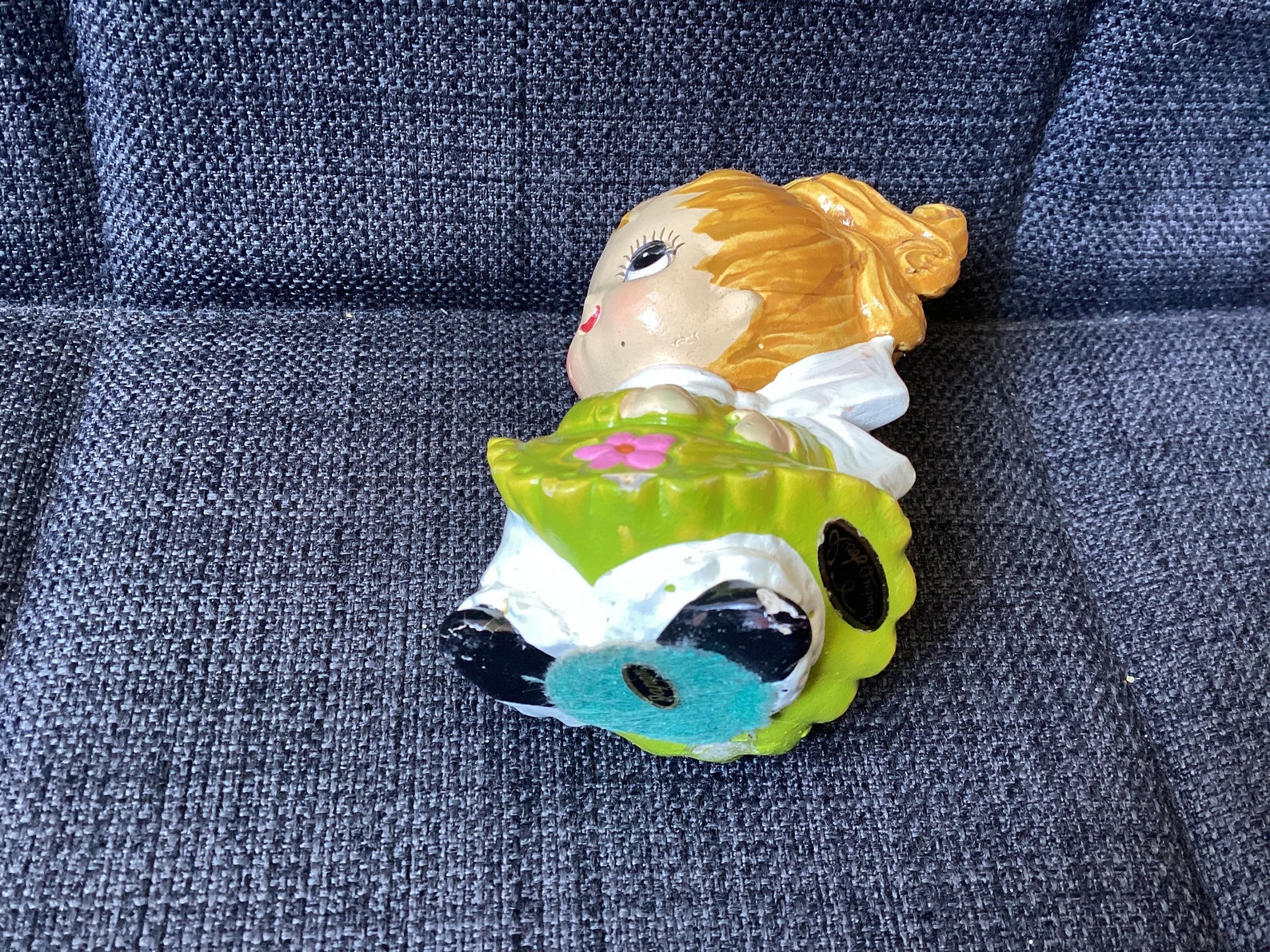 Vintage Josef Original Big Eyes May Birthday Girl, Yellow Hair, Green ...