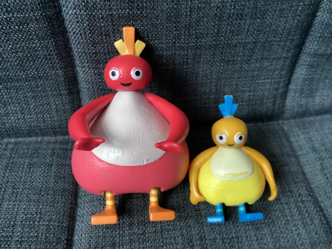 Retired Pair of Cbeebies Twirlywoos Play Figures or Cake Toppers, Red ...