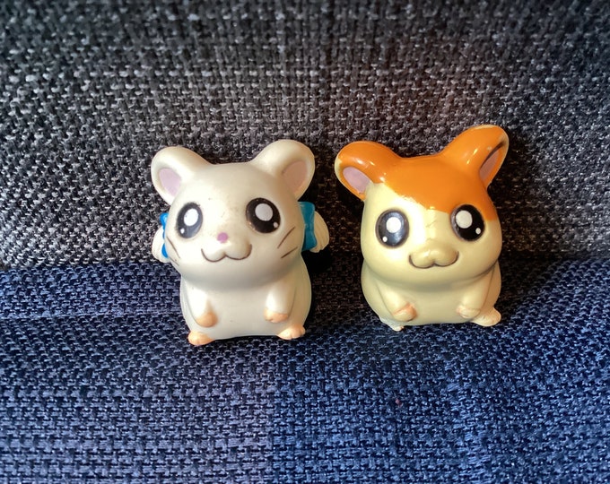 Vintage Hamtaro Play Figures, Pencil Toppers, Hamtaro and Bijou - Etsy