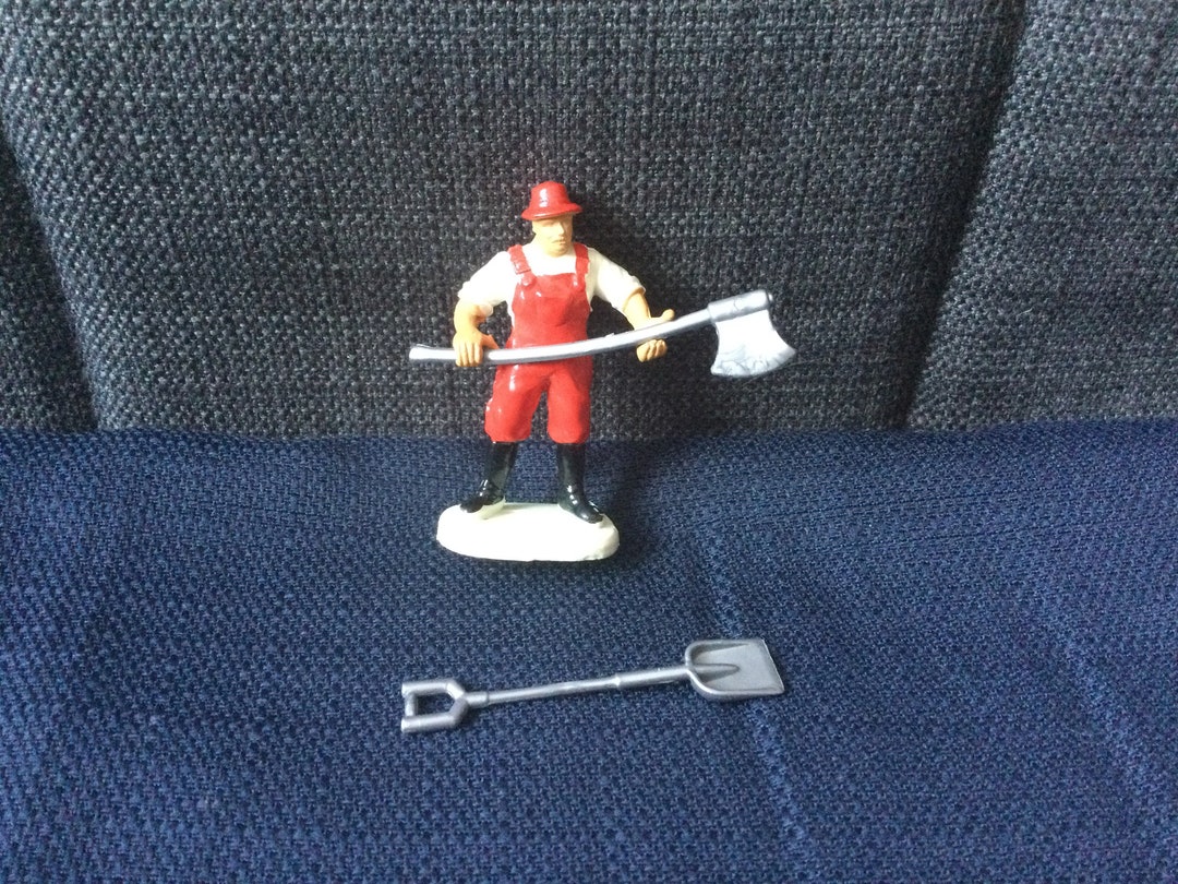 Retired Small Model Train Figure With Two Tools, 2 Inch 50 Mm - Etsy