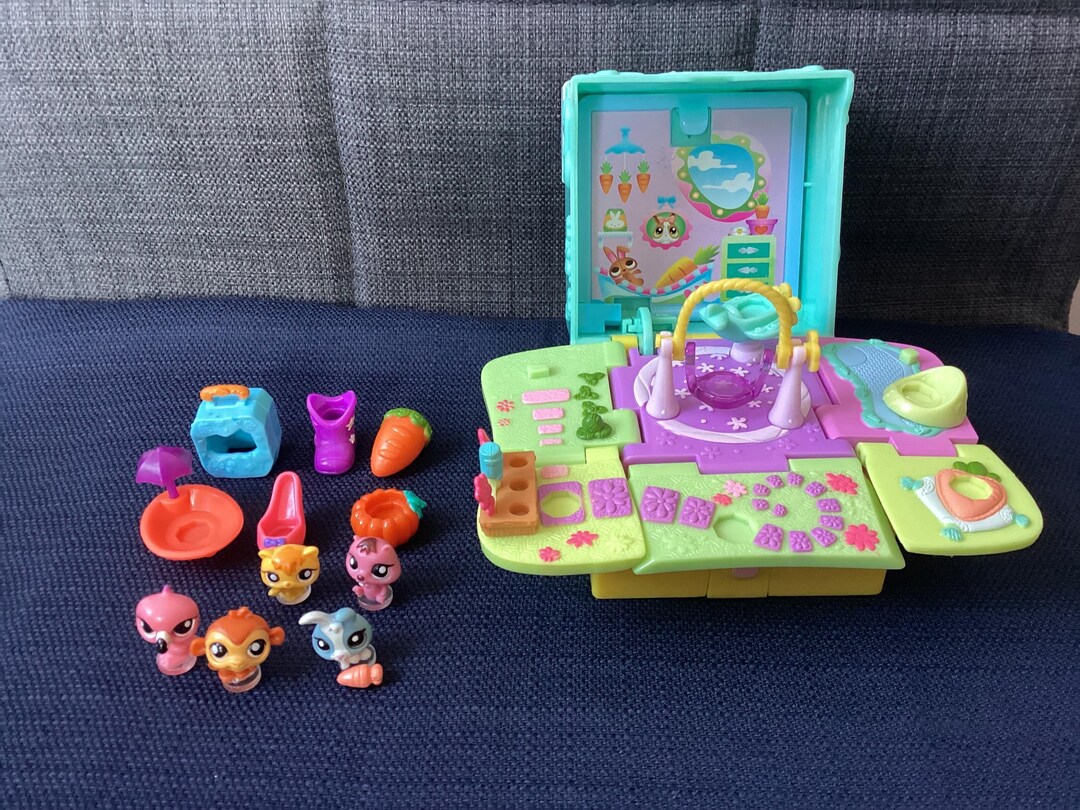 Vintage Littlest Pet Shop LPS Teeniest Tiniest Folding Compact Rabbit ...