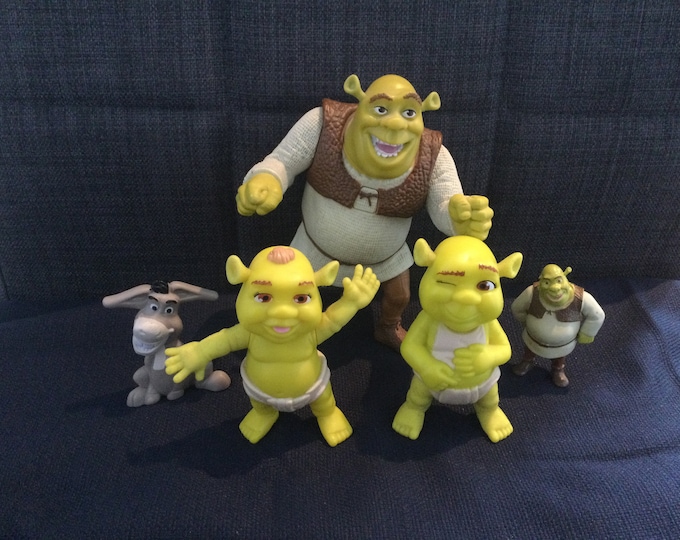 Vintage Collection of Shrek Figures Including Fergus/farkle Baby Shreks ...