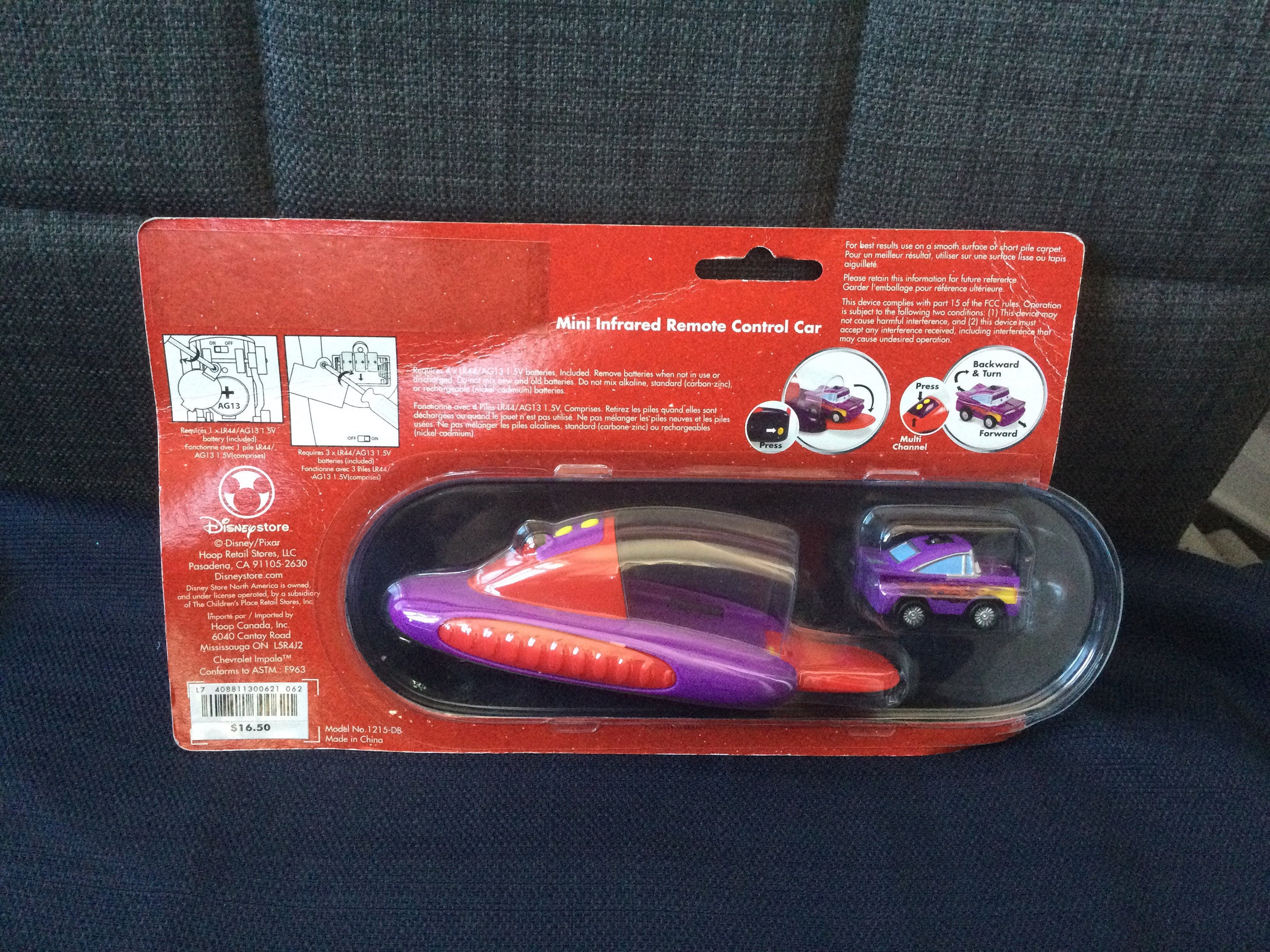 Vintage Disney Pixar Cars Movie Mini Infrared Remote Control Car, NIB ...