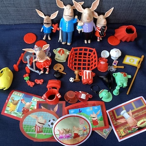 Retired Huge Collection of Olivia Pig Figures or Cake Toppers, Family ...