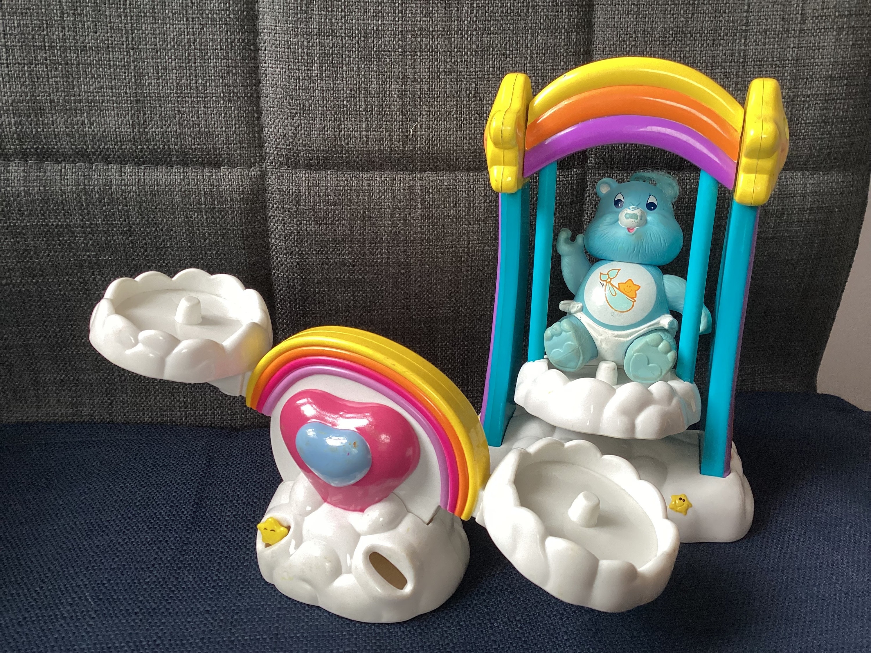 Vintage Care Bears Care A Lot Rainbow Swing and Teeter Totter Playground Bonus Blue Baby Bear Etsy