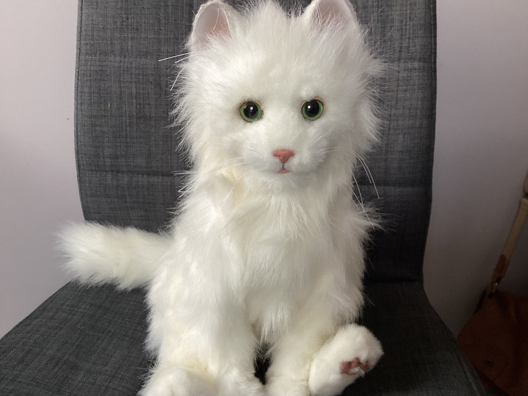 Large Furreal Pets White Persian Cuddlin Cat Lulu, Fur Real Kitty ...