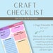 Craft Checklist Printable | Arts and Crafts Project Journal | Handmade ...