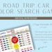 Road Trip Car Color Search Printable Games for Kids | Holiday Driving ...