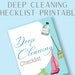 Deep Cleaning Checklist Printable Home Cleaning Schedule Guide General ...