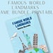 Famous World Landmarks Printable Game Bundle | Printable Maze | Word ...