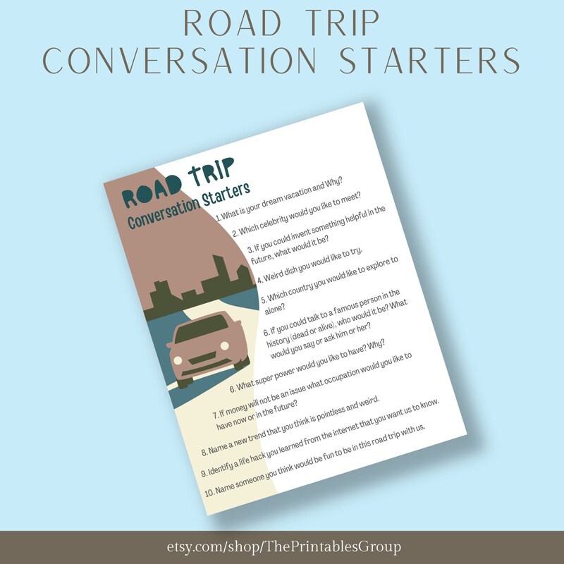 Printable Conversation Starters Adults Printable - Etsy