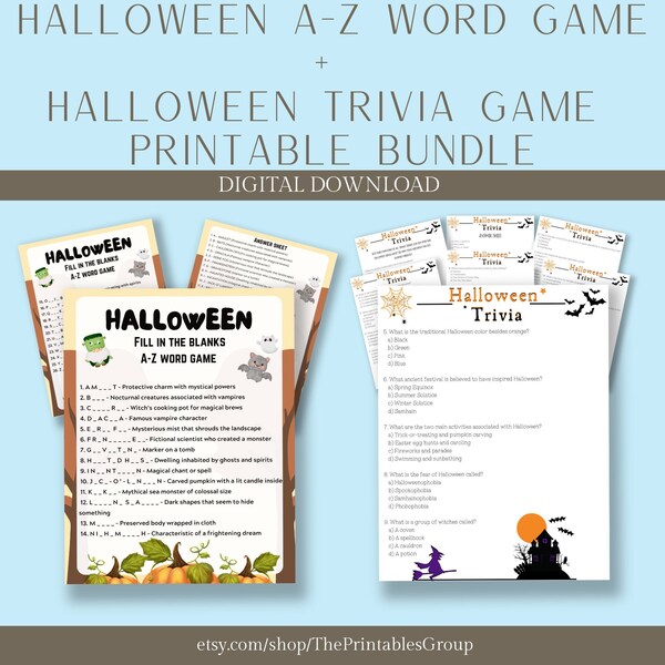 Halloween Trivia - Etsy
