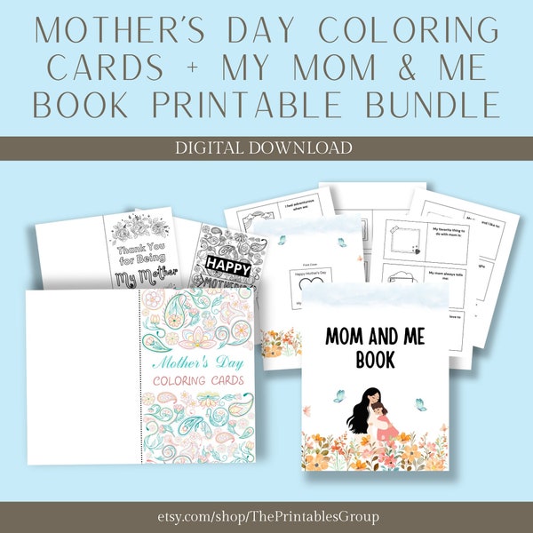 Mommy and Me Coloring - Etsy