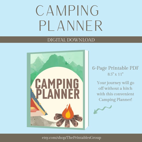 Camping Journal Printable Camping Planner Summer Camp | Etsy