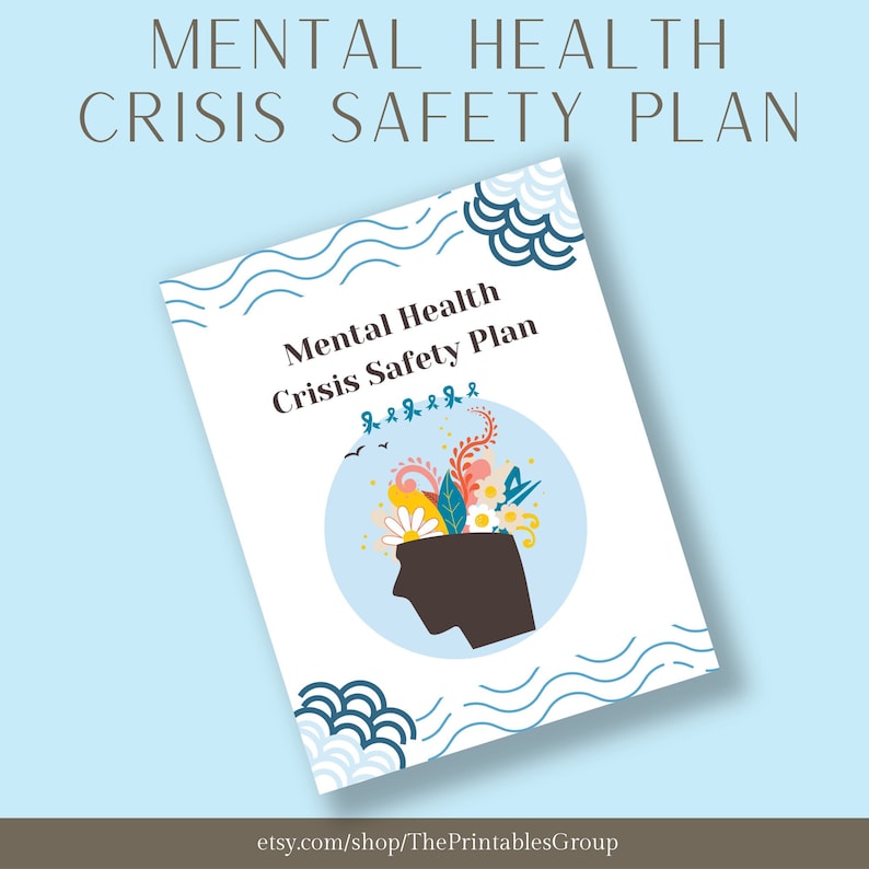 Mental Health Crisis Safety Plan Printable | Mental Health Support ...