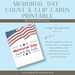 Memorial Day Count & Clip Cards Printable, Patriotic Games, Counting ...