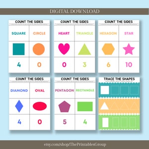 Know Your Shapes Activity Pack Printable, Tracing and Matching Games ...