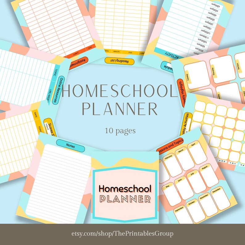 Homeschool Planner Printable | Homeschool Organizer Instant Download ...