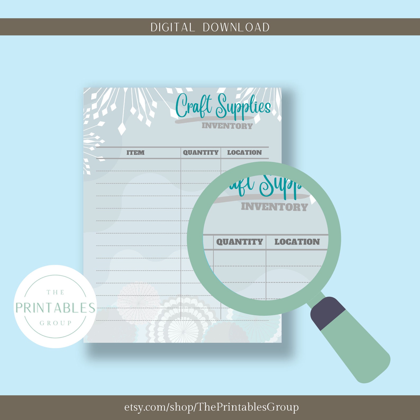 Craft Supplies Inventory List and Craft Room Storage Labels Printable ...