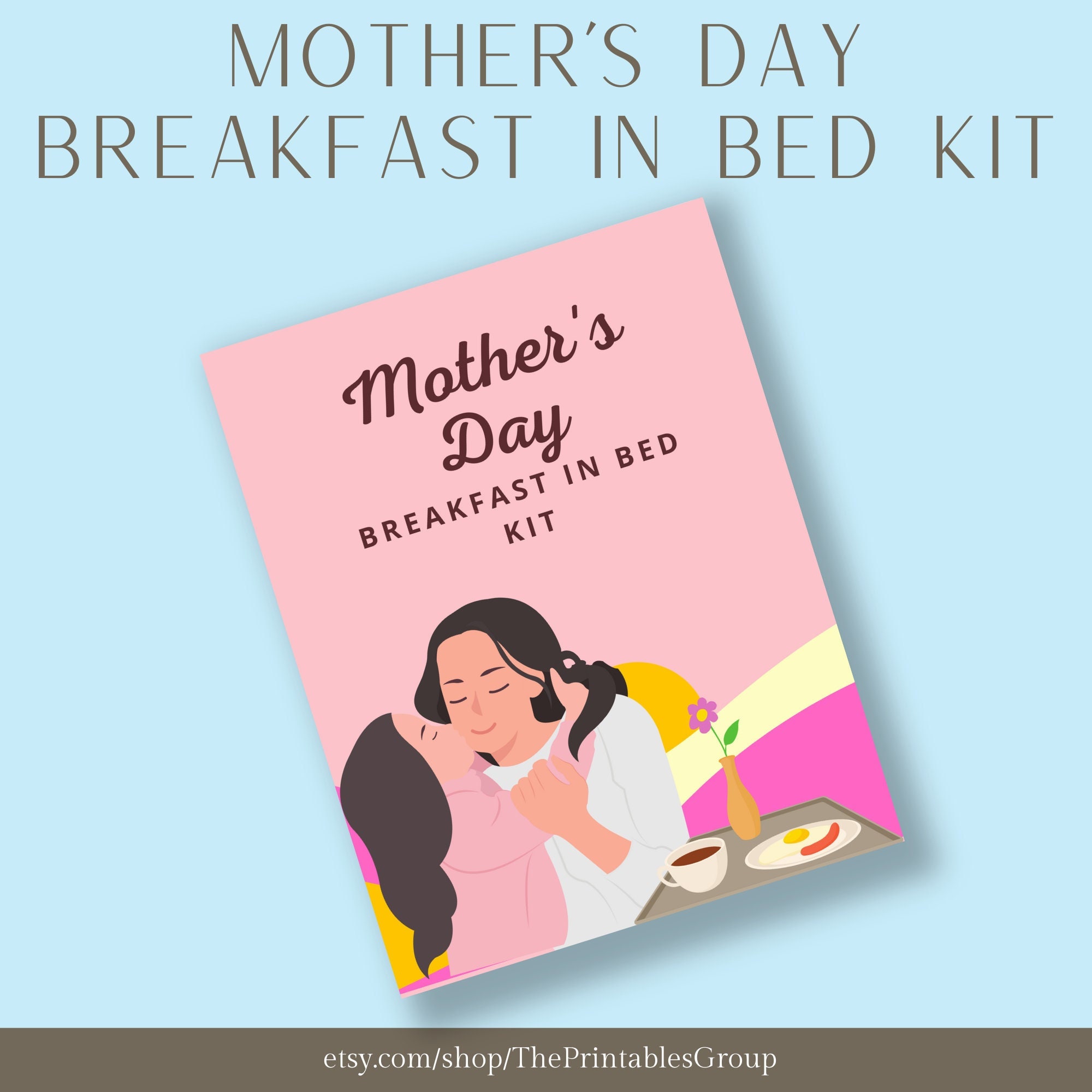 Mother's Day Breakfast in Bed Kit Printable Mothers Day Celebration ...