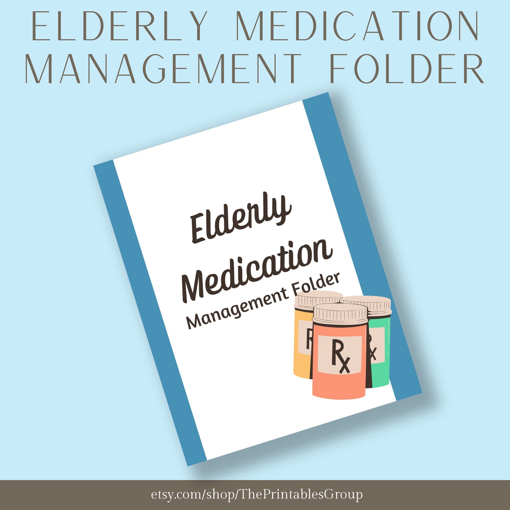 Elderly Medication Management Folder Printable | Medical Information ...