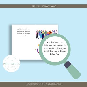 Labor Day Thank You Cards Printable | Set of 8 Labor Day Cards ...