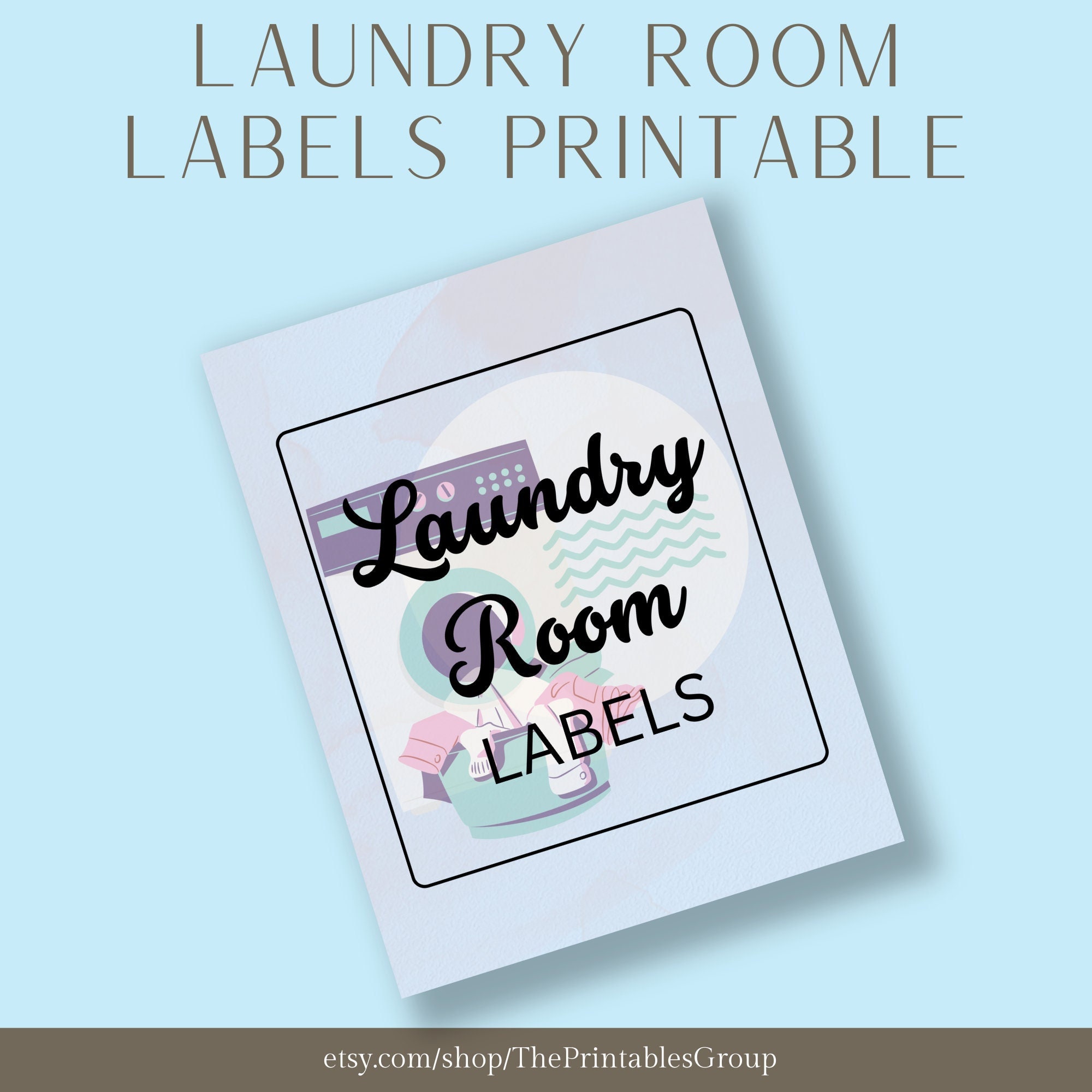 Laundry Room Labels Printable, Laundry Organization Signs, Clothes ...