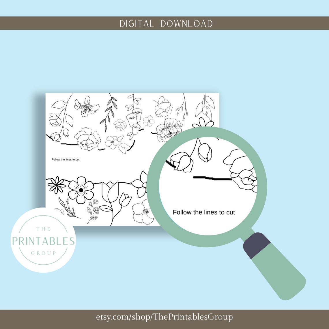 Flower Garden Craft Printable Flowers, Pots and Fence Coloring Pages ...