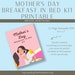 Mother's Day Breakfast in Bed Kit Printable | Mothers Day Celebration ...