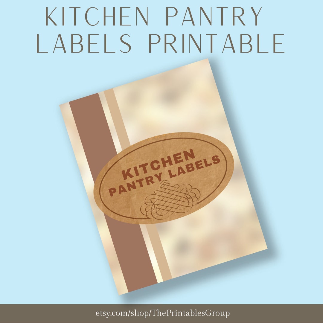 Kitchen Pantry Labels Printable | Food, Spices & Drinks Labels | Pantry ...